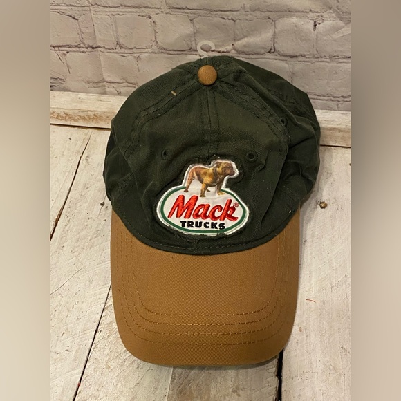 Accessories | Mack Trucks Green And Tan Cap | Poshmark